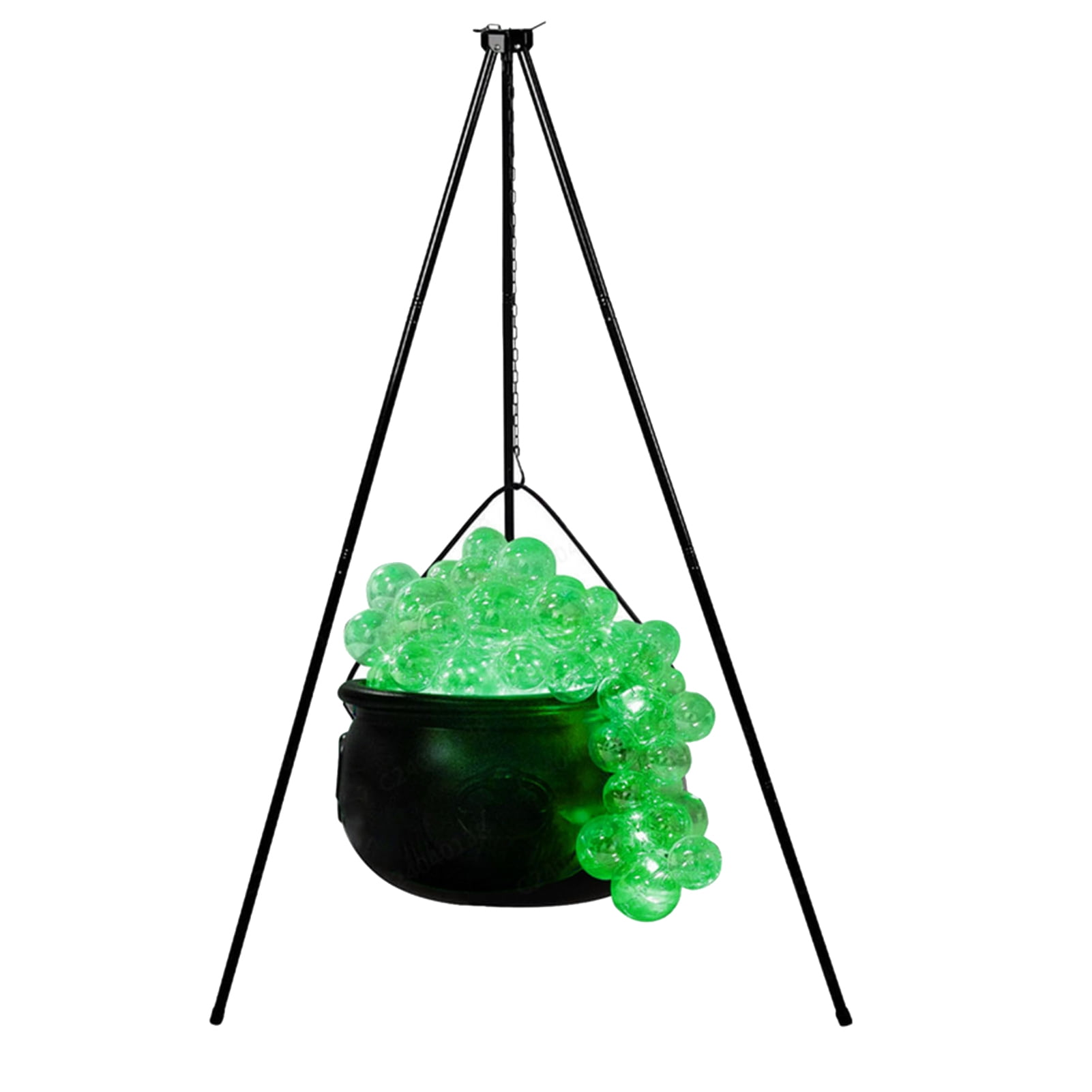 Bubbling Cauldron Set Large Witches Cauldron with String Light Black ...