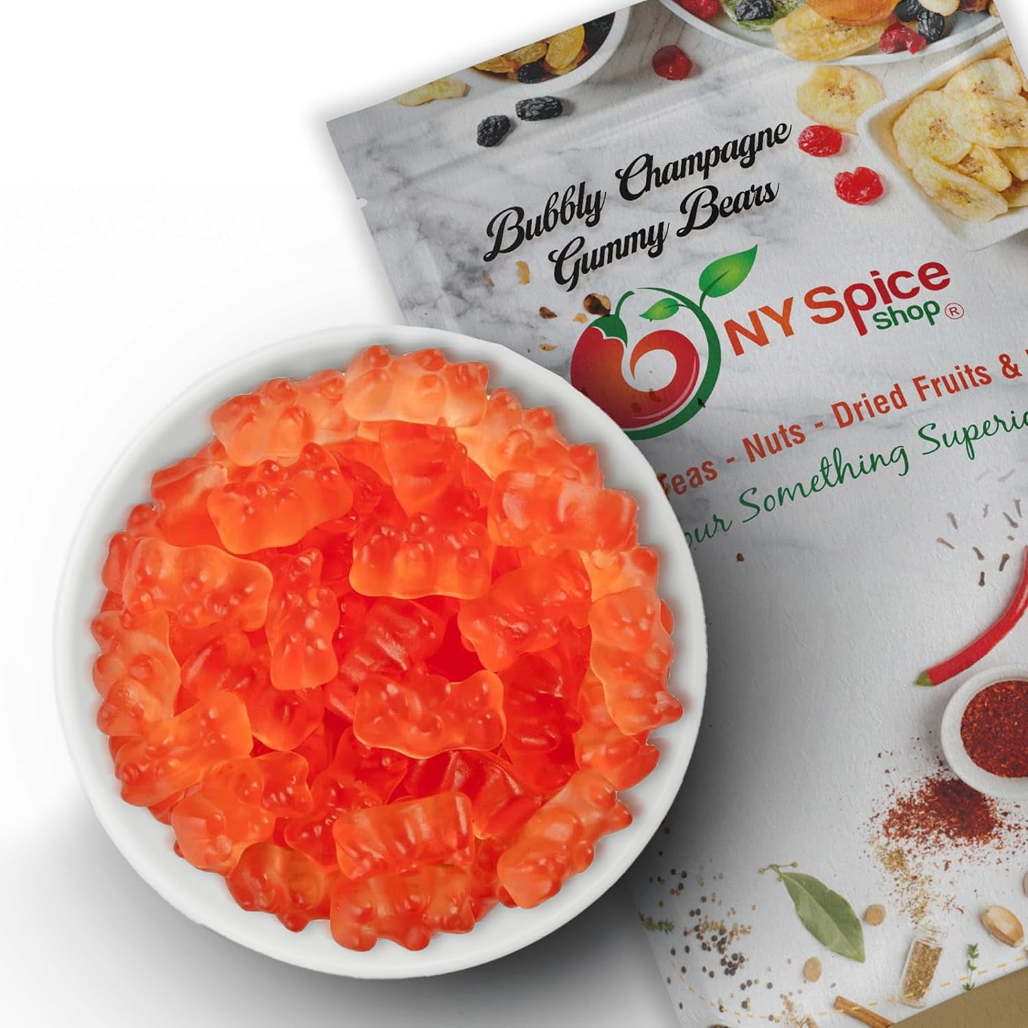 NY SPICE SHOP Bubbly Champagne Gummy Bears - 1 Pound - Sparkling ...