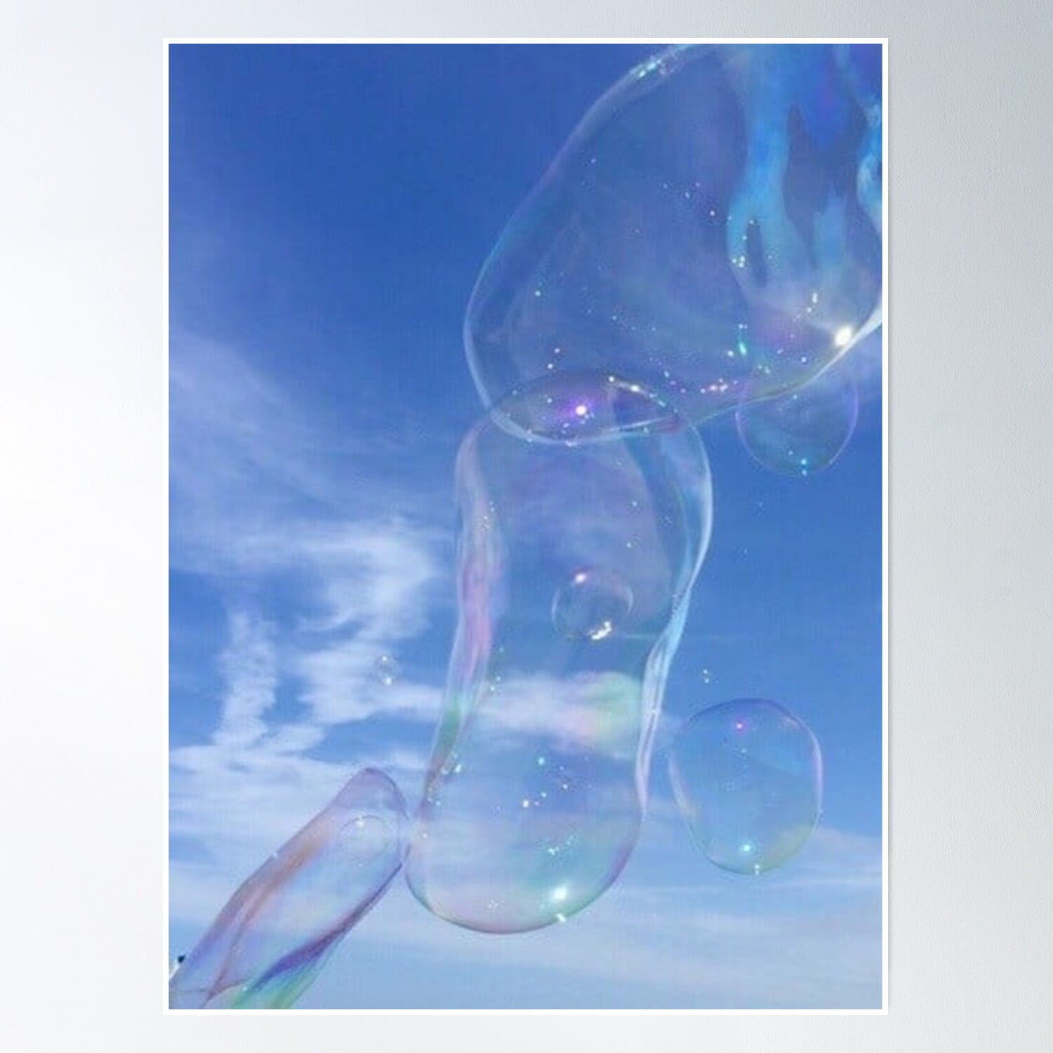 Bubbly Sky Poster Wall Art, Modern Wall Decor, 12x18 UNFRAMED - Walmart.com