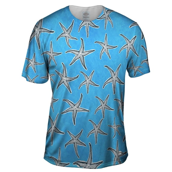 Bubbly Starfish Light Blue Mens T-Shirt All Over Print - Walmart.com
