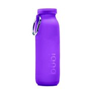 Navaris Crystal Water Bottle - 14oz Glass Gemstone Drink Bottle with ...