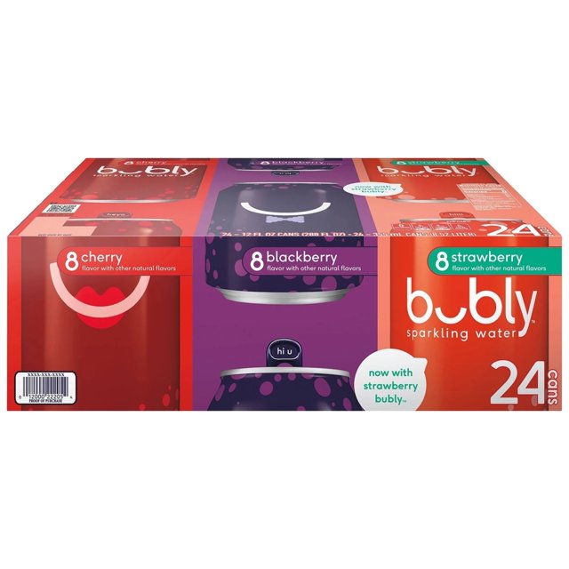 Bubly Berry Sparkling Water Variety Pack 12 Fluid Ounce (24 Count) - Walmart.com
