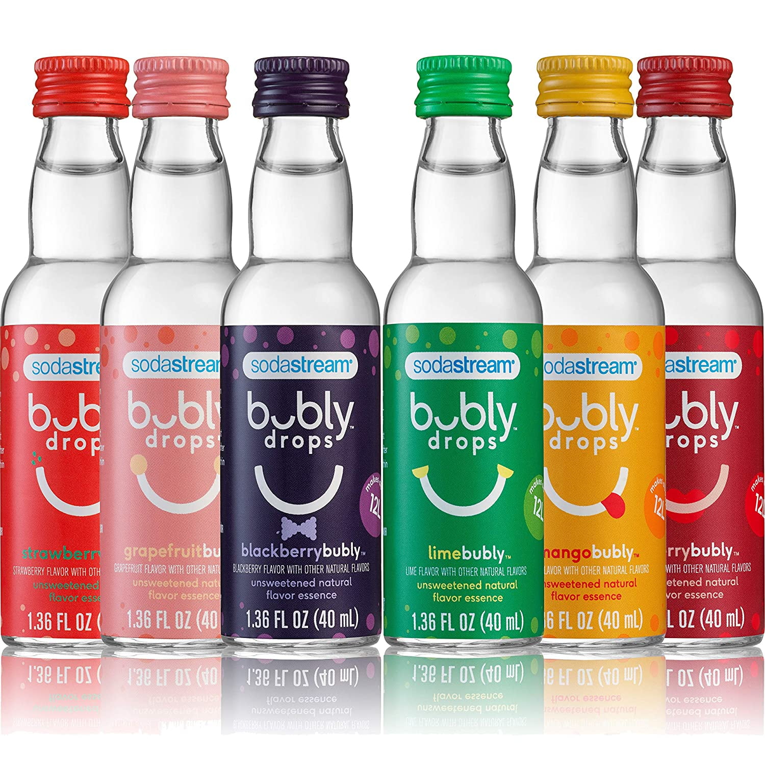 Bubly Drops 6 Flavor, Original Variety Pack, 1.36 Fl Oz ( Pack of 6 ...