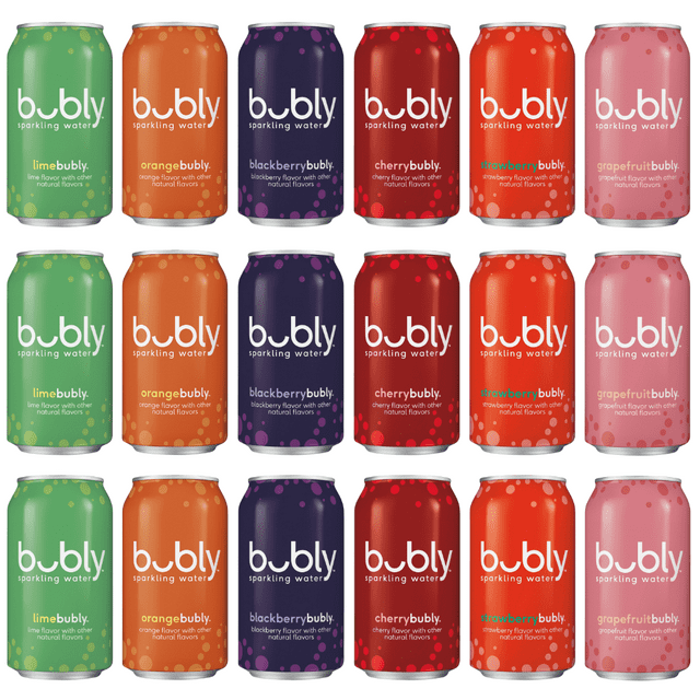 Bubly Zero Calories Carbonated Fruit Flavored Sparkling Water Variety ...