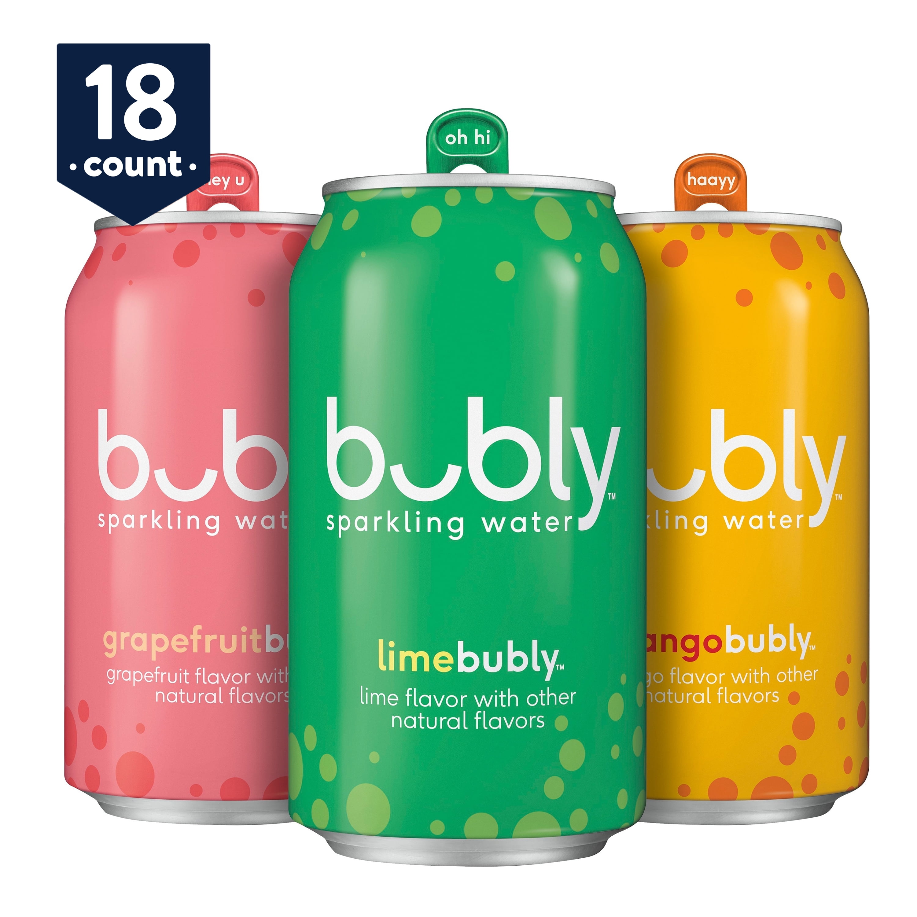 bubly Tropical Thrill Sparkling Water, Variety Pack, 12 fl oz, 18 Pack Cans - Walmart.com