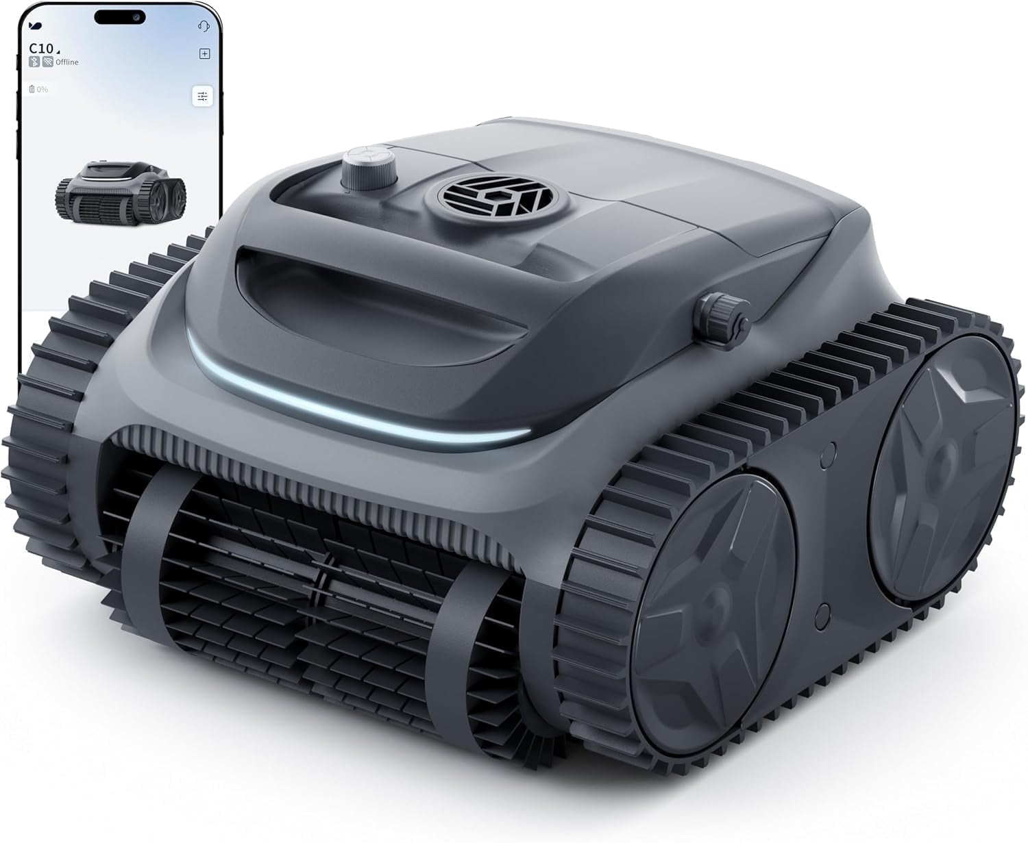 Bubot 700P Auto Smart Robotic Pool Vacuum Cleaner - Triple Motor, 240Min, Wall-Climbing & Strong ...