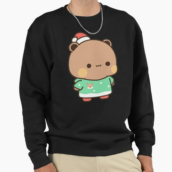 Bubu Brown Panda Xmas Costume Cat Graphic Unisex Sweatshirt Retro ...