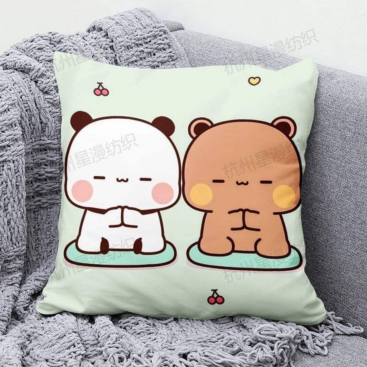 Bubu Dudu Panda Cushion Multiple Types Square Pillow Cartoon Panda Bear ...
