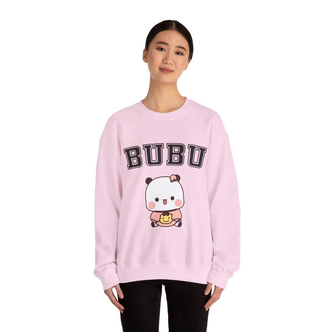 Bubu Dudu Sweatshirt Panda Bear Cute Tee,Orange color,size S - Walmart.com