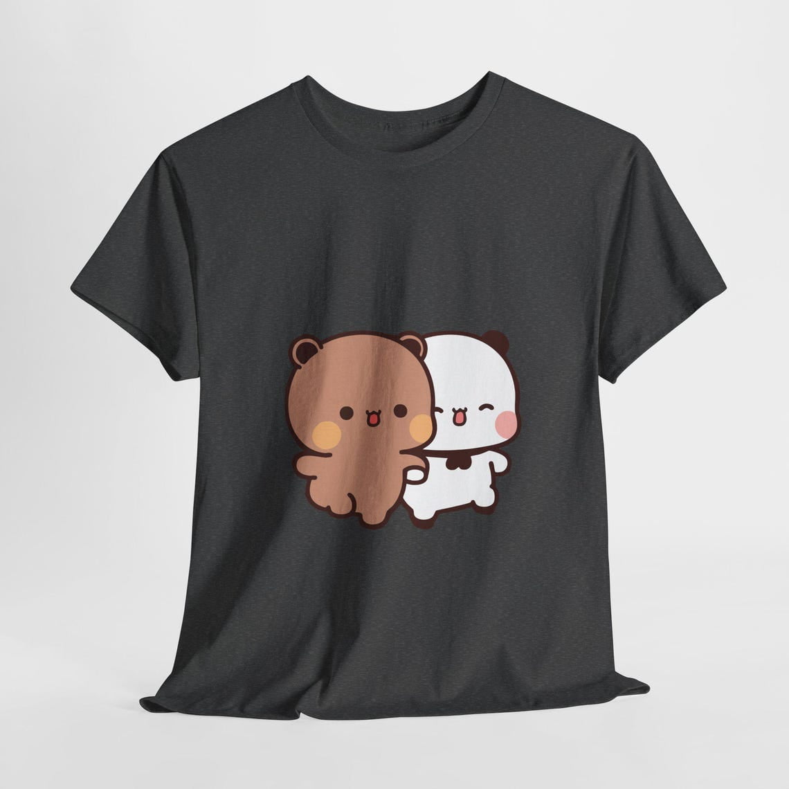 Bubu Dudu Walking Together T-Shirt for Men Women,Charcoal color,size S ...