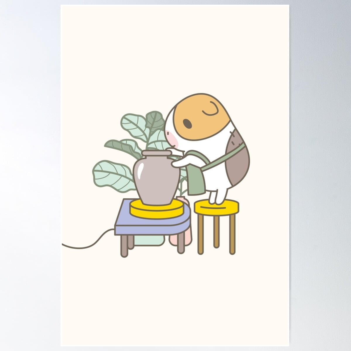 Bubu The Guinea Pig, Potter Poster Wall Art, Modern Wall Decor For ...