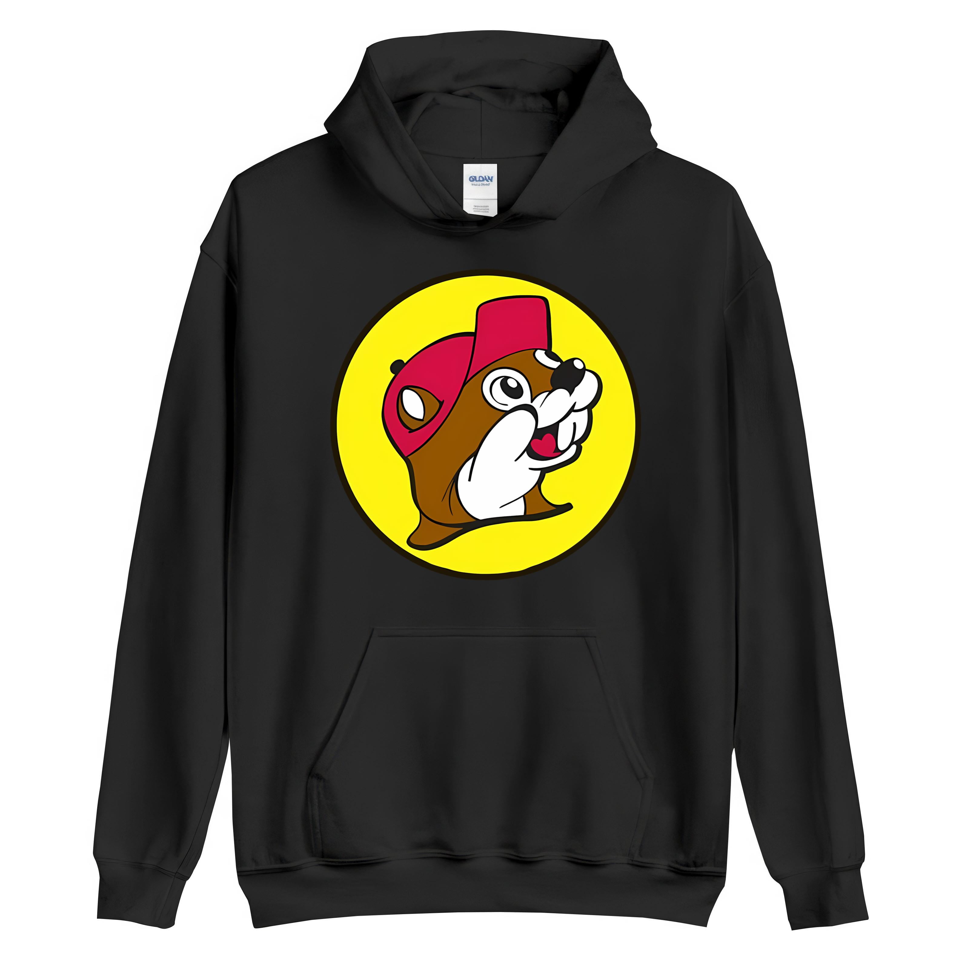 Buc Iconic Logo Merchandise Red Hoodies, Fun Road Trip Graphic Tee, Retro Gas Station Logo Shirt ...