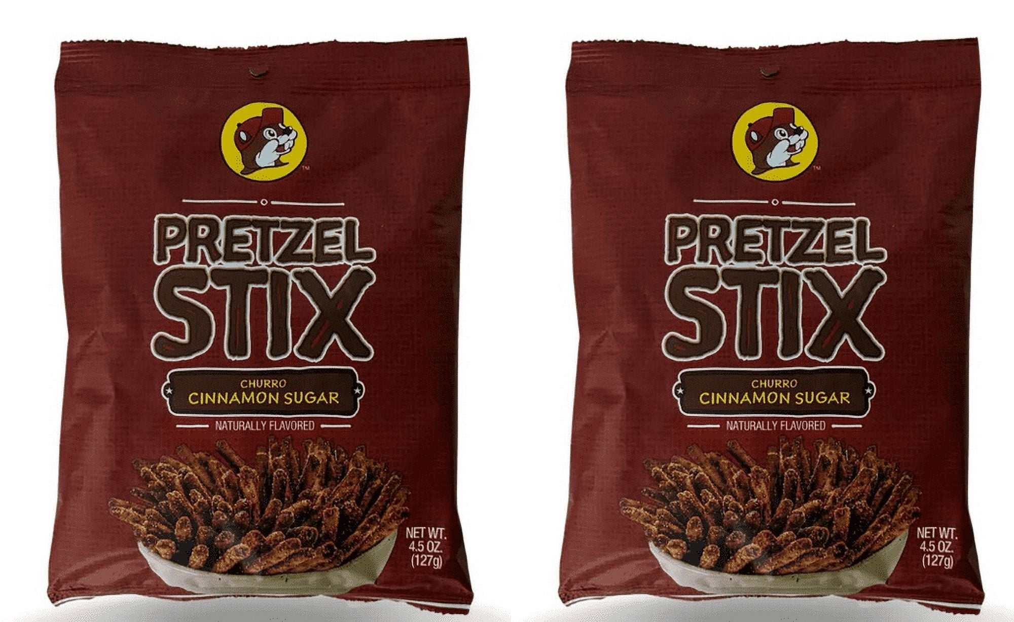 Buc-ee's Pretzel Stix Snack Bags, Churro Cinnamon Sugar Flavor, 4.5oz ...