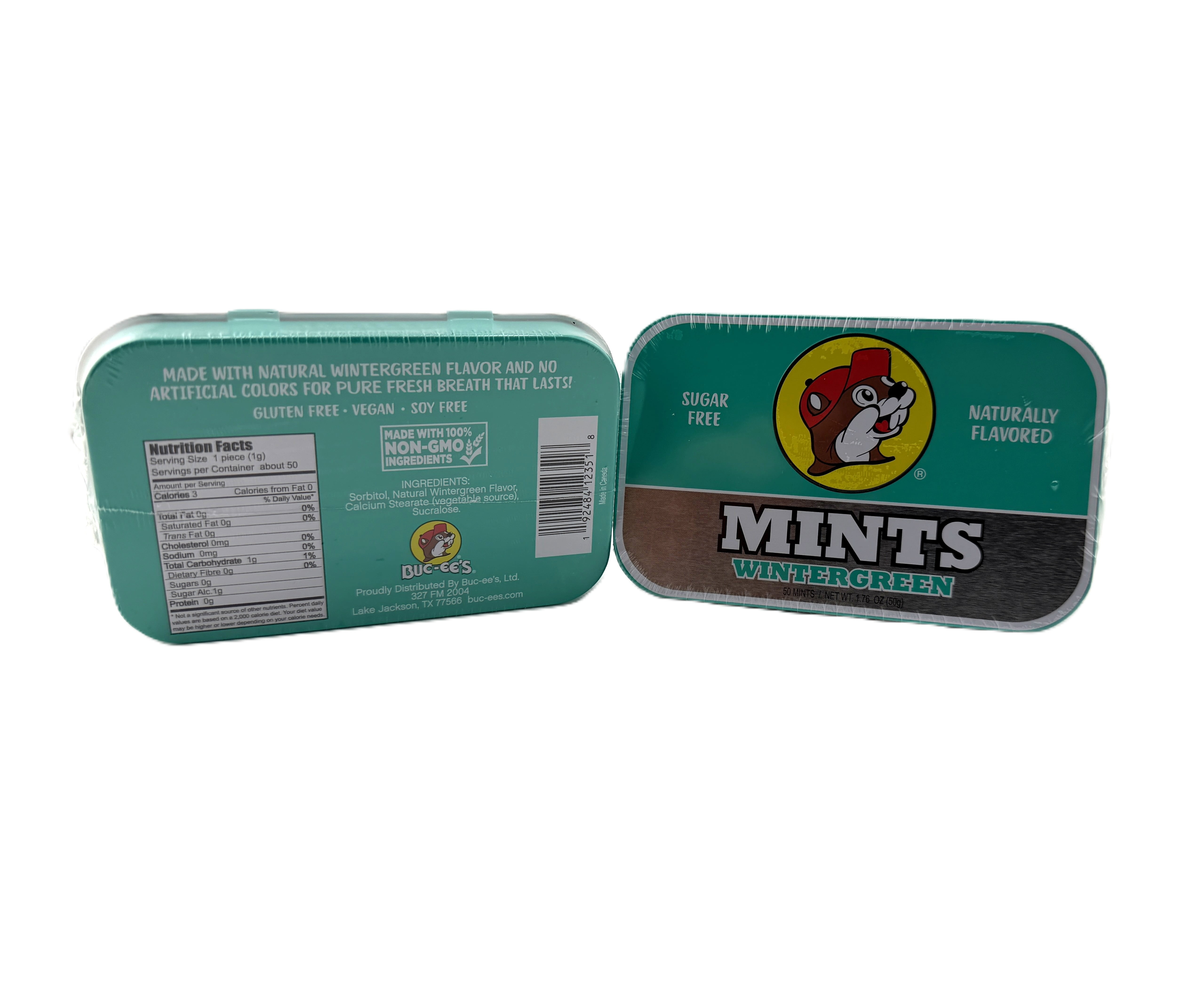 Buc-ee's Naturally Flavored Sugar Free Wintergreen Mints 2pk - Walmart.com