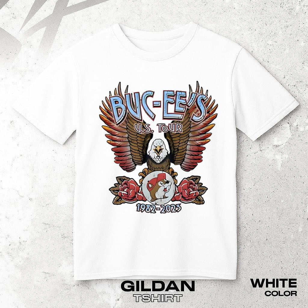 Buc ees US Cities Tour 1982 to 2023 Funny Beaver Graphic Unisex T-Shirt ...