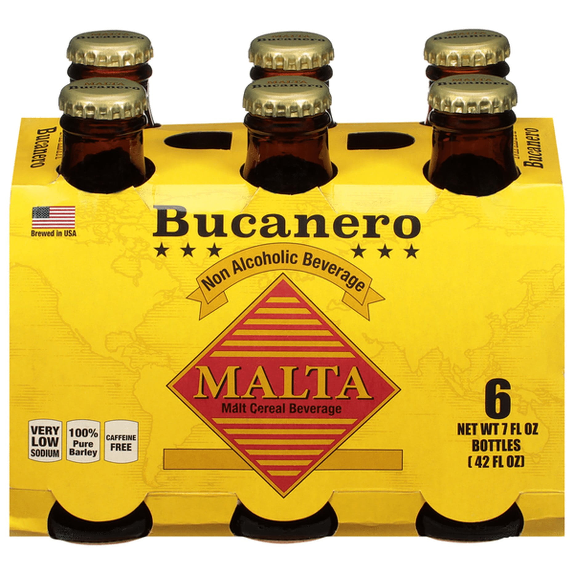 Bucanero Malta - Non-Alcoholic Malt Cereal Beverage - Brewed with 100% ...