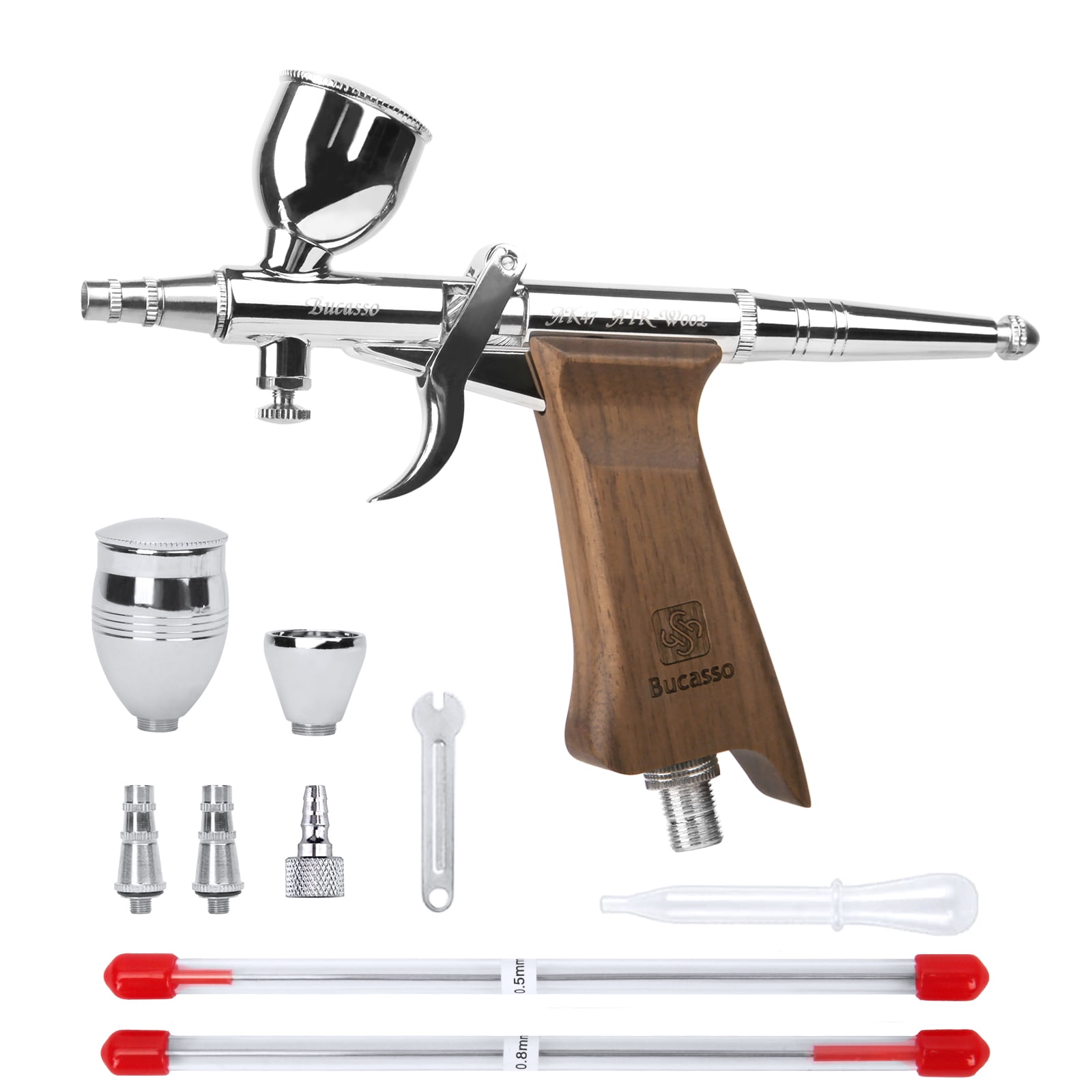 Bucasso Airbrush Guns for Painting, Double Action Trigger Airbrush Kit ...