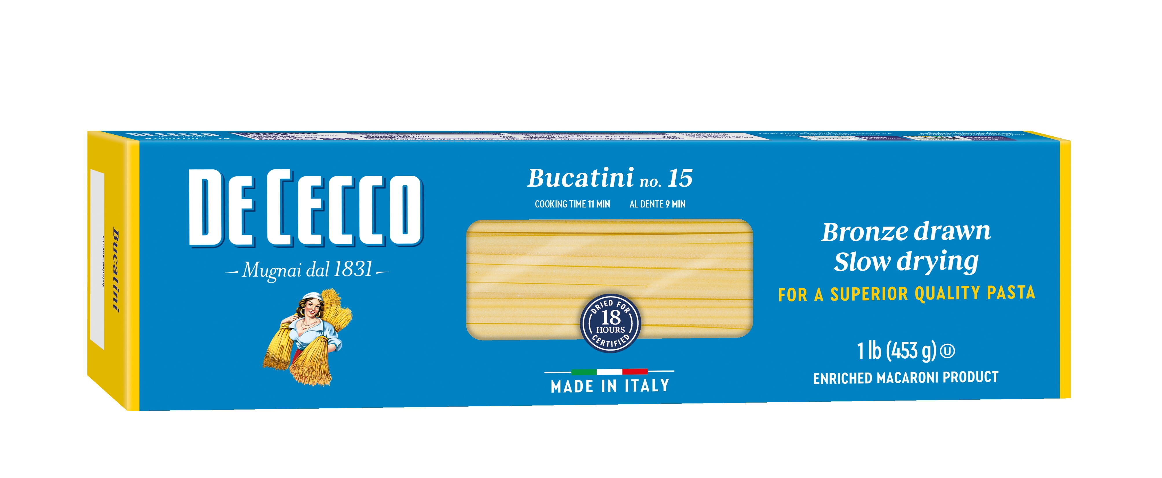 De Cecco Dry Bucatini No.15 Noodles, 16 oz - Walmart.com
