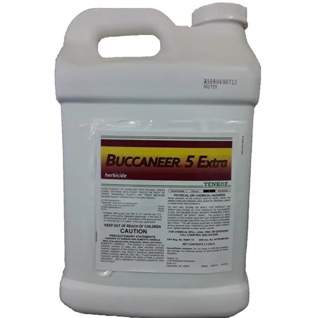 Buccaneer 5 Extra 53.8% Glyphosate Herbicide Concentrate, Grass & Weed ...