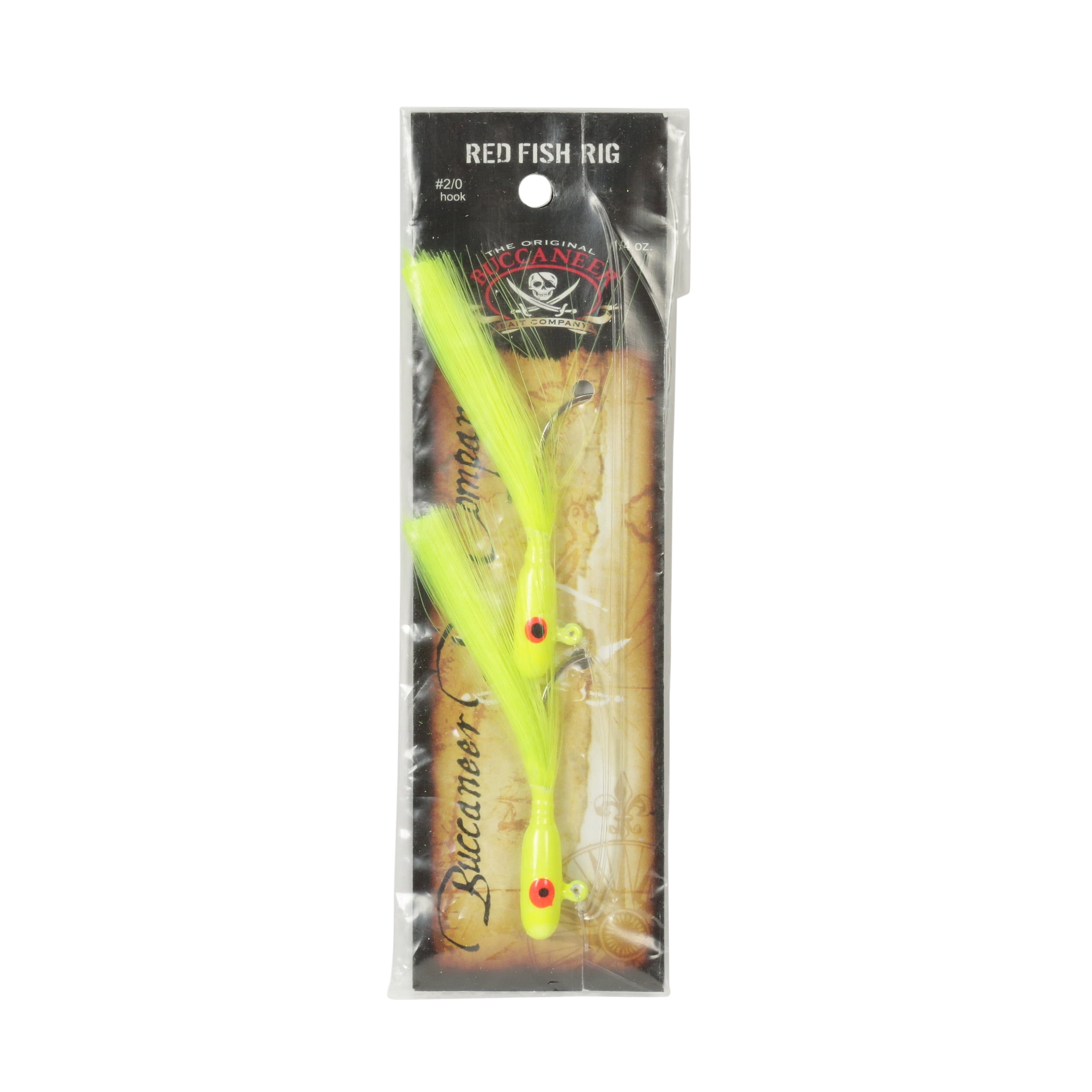 Buccaneer Red Fish Rig 1/4 oz Chartreuse Tandem Jig for Trout and ...