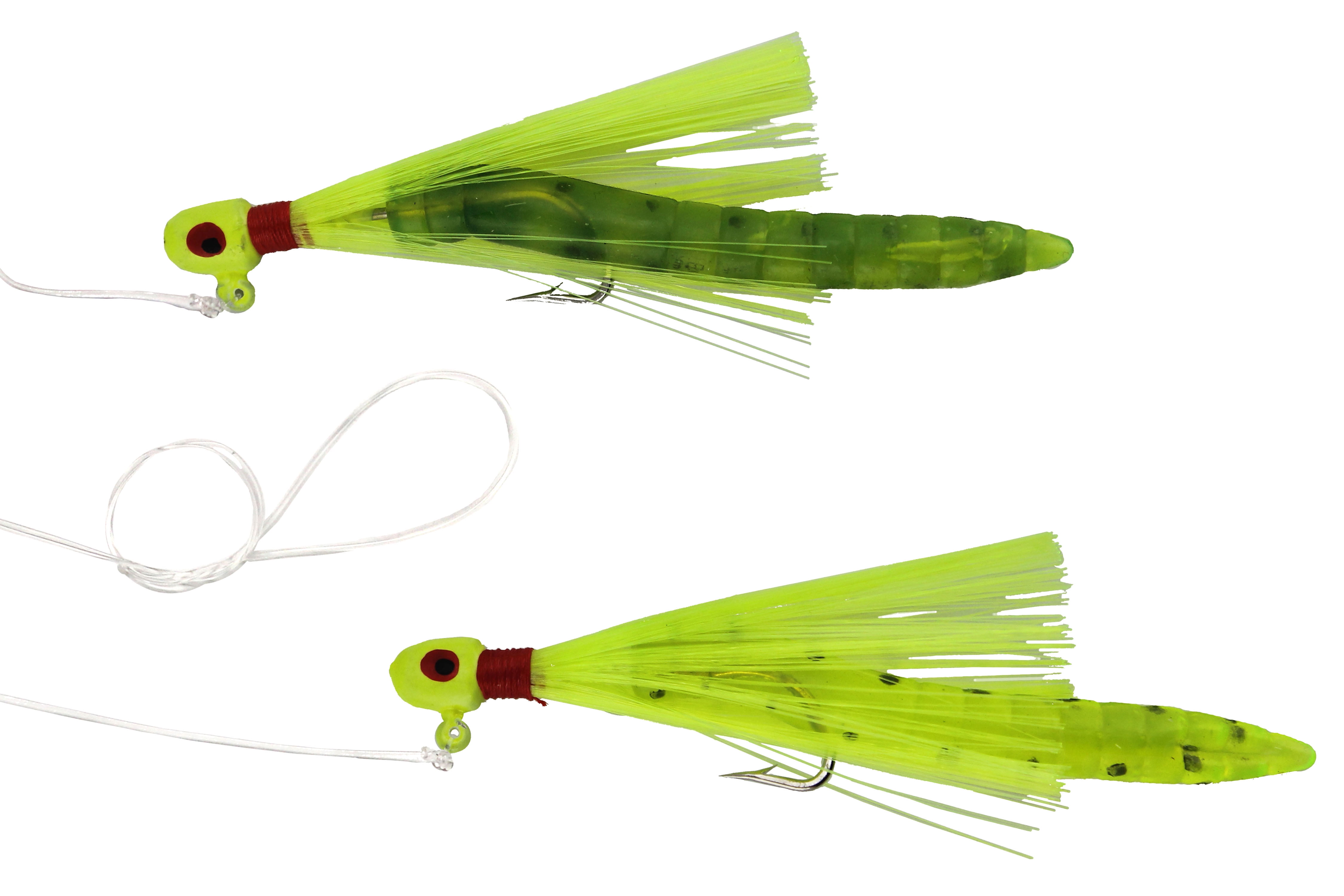 Buccaneer Speck Tail Rig 1/8 oz Tandem for Trout, Redfish, Flounder ...