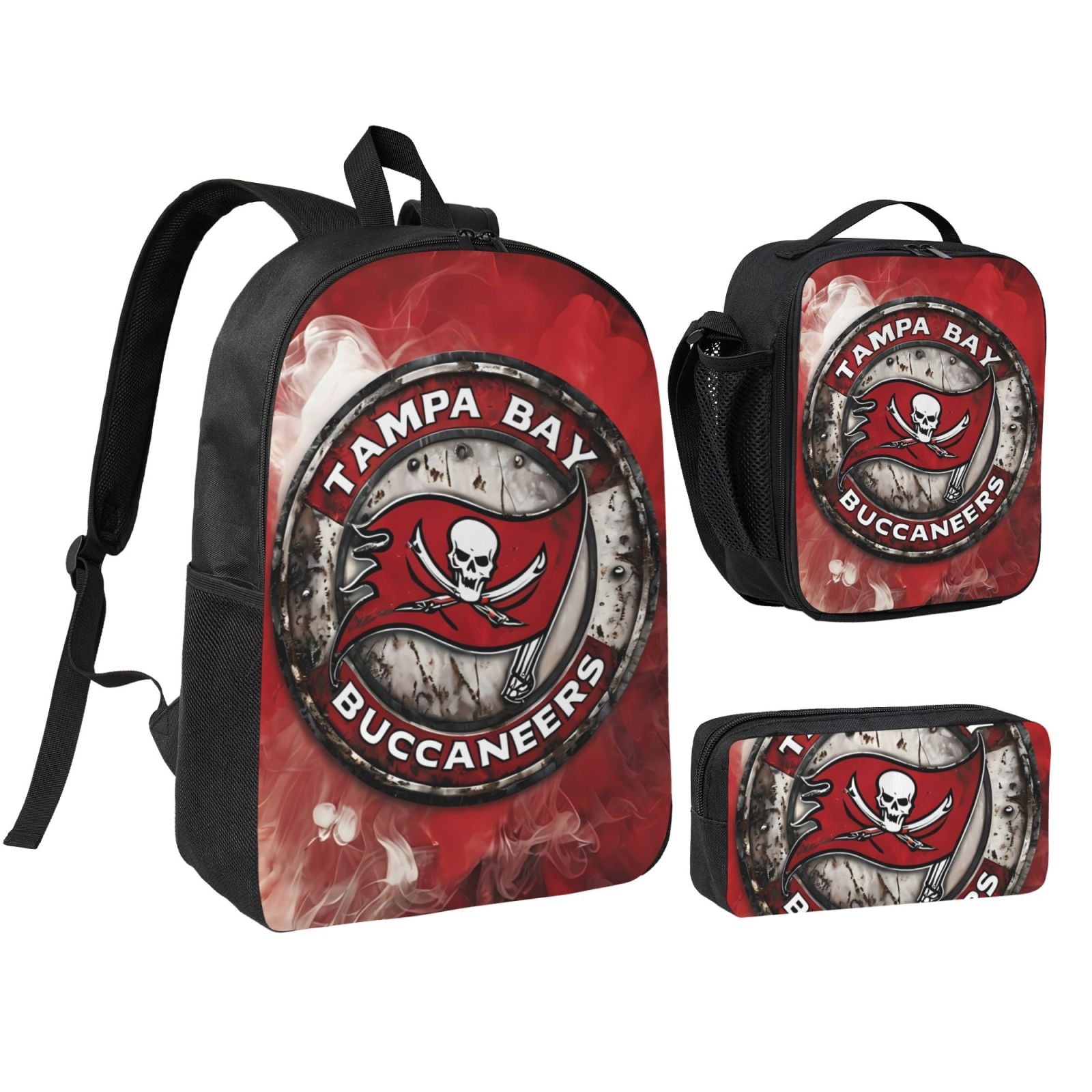 Buccaneers 17in Bag Pen Bag Lunch Bag Set Backpack Bag Travel Study Backpack Lunch Box And ...