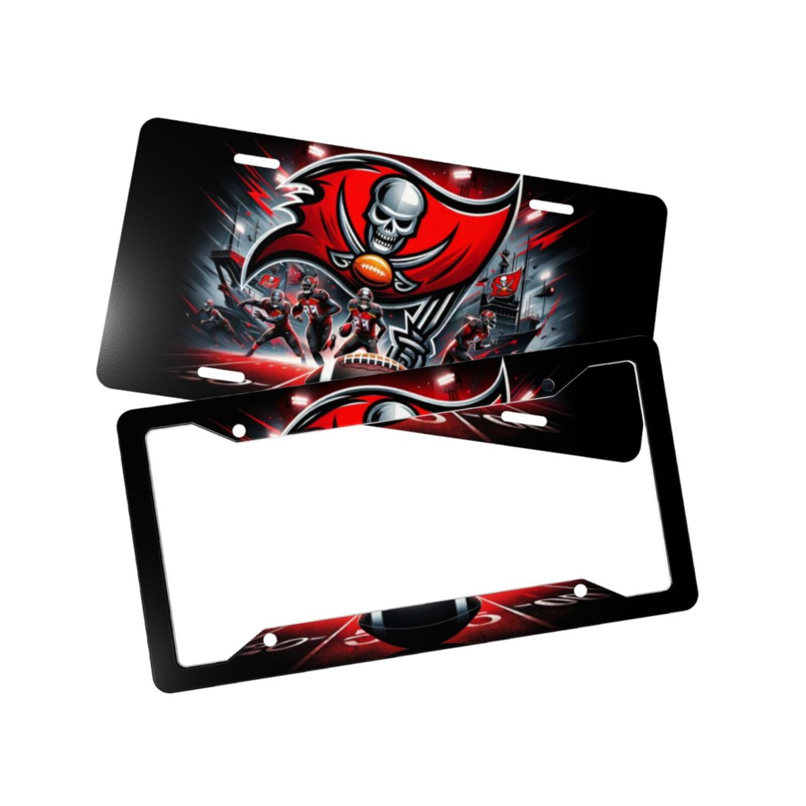 Buccaneers Car License Plate Aluminum Car Front Frames Tags With ...