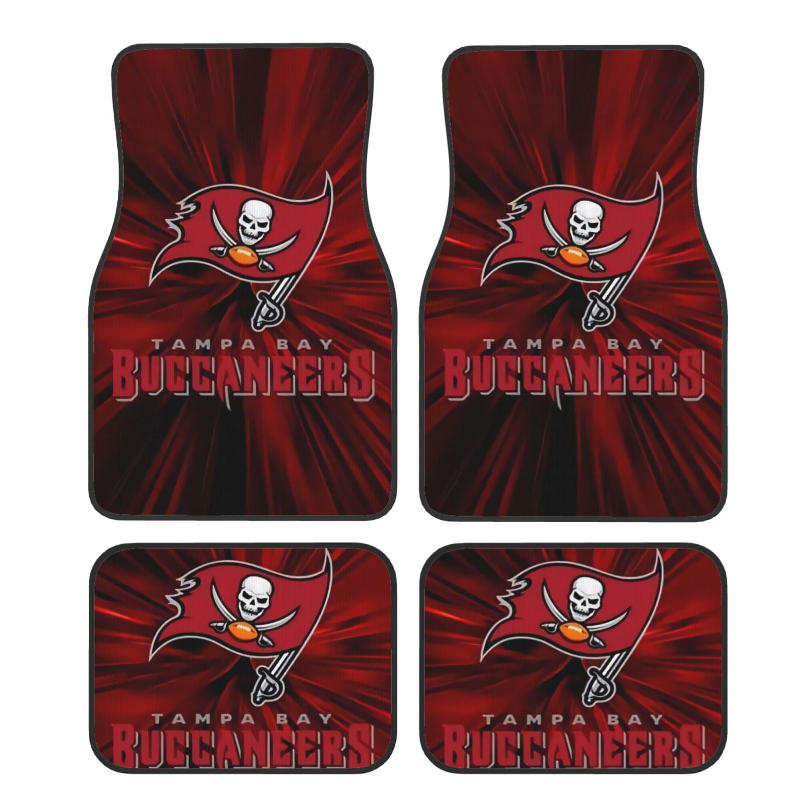 Buccaneers Football Team Car Mats Four-Piece Set, Crystal Velvet Car ...
