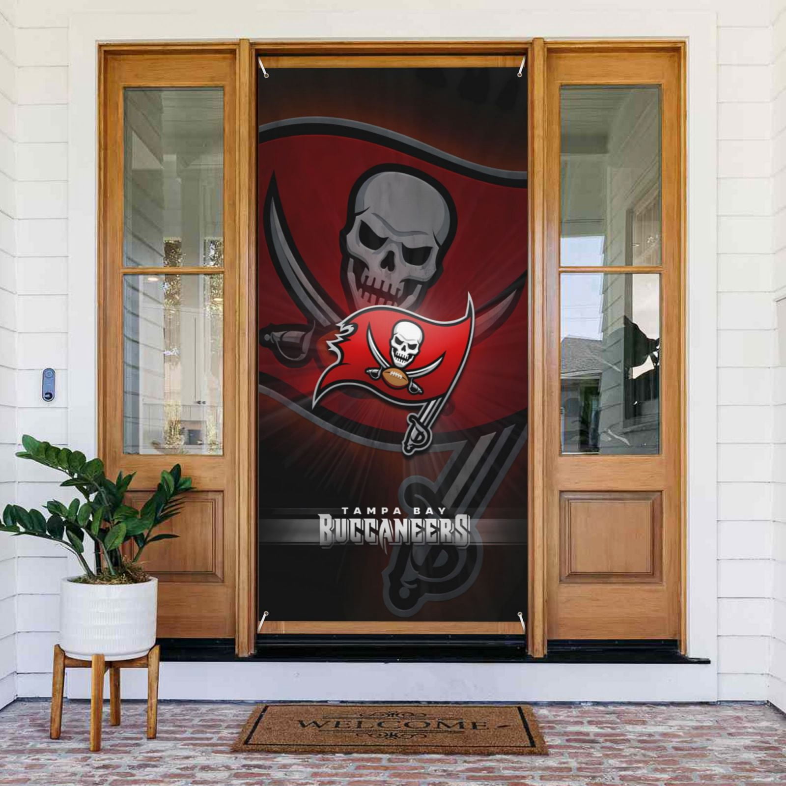 Buccaneers Football Team Door Decor Banner, Custom Team Fan Porch Sign ...