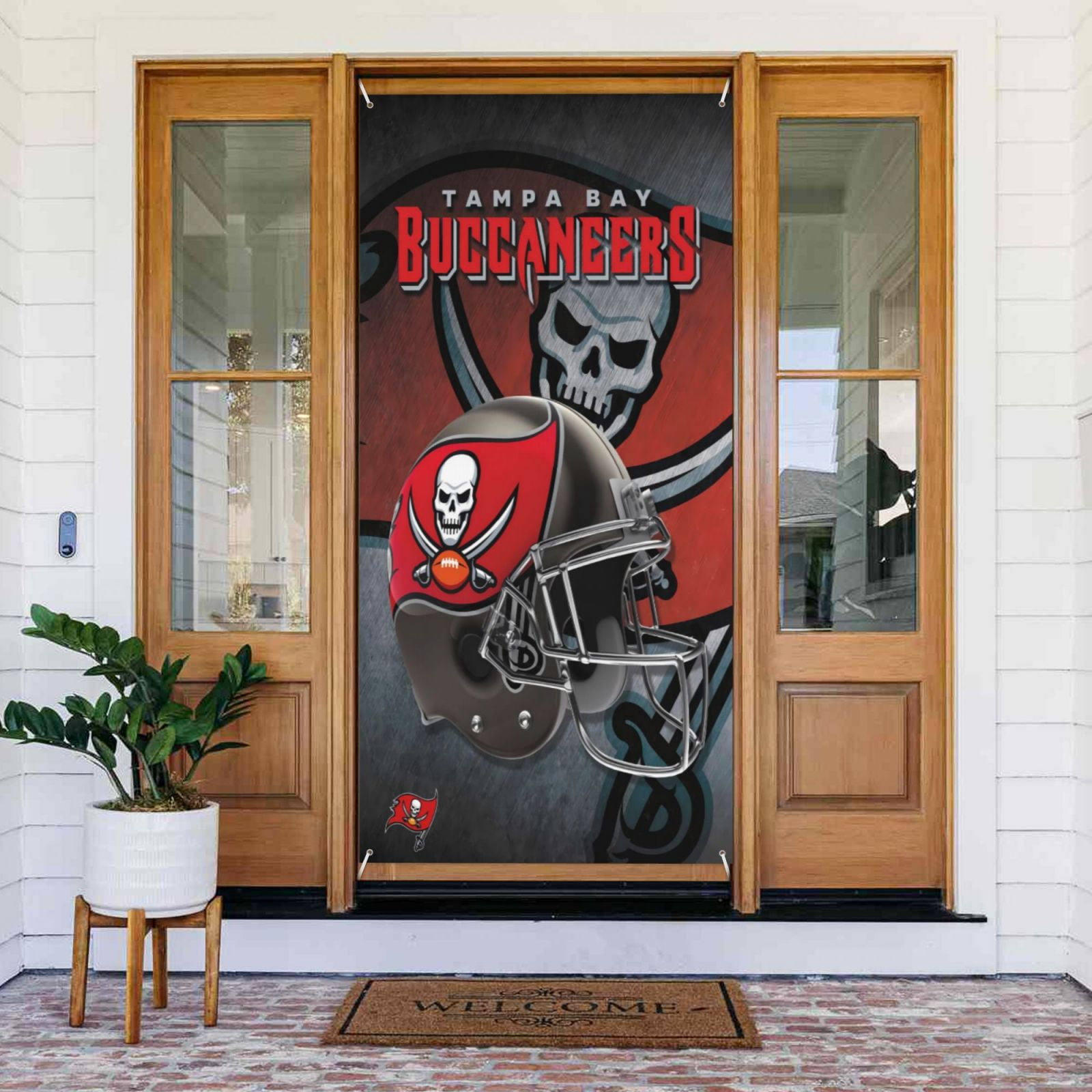 Buccaneers Football Team Door Decor Banner, Custom Team Fan Porch Sign ...