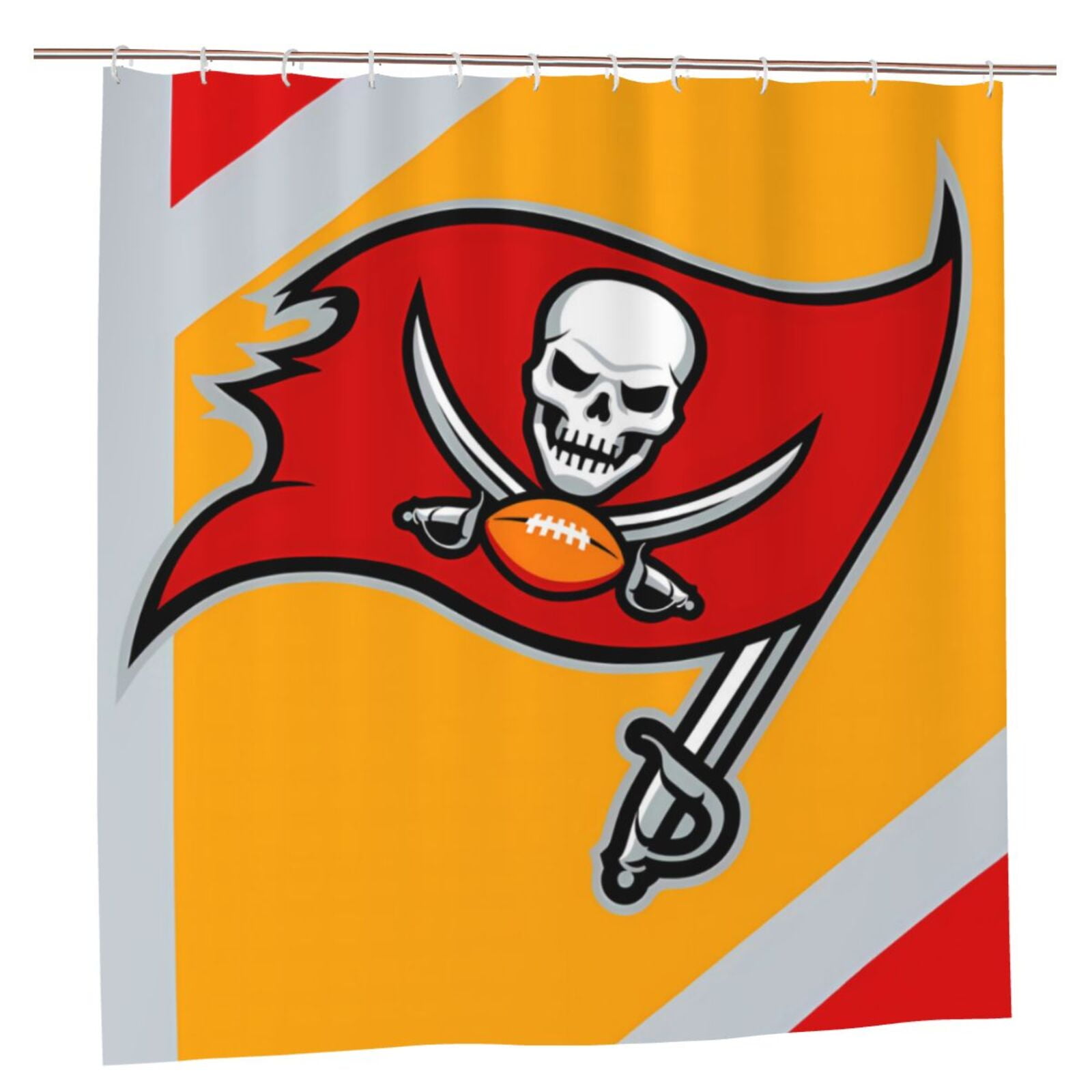 Buccaneers Football Team Pattern Waterproof Shower Curtain 72x72 Inch ...