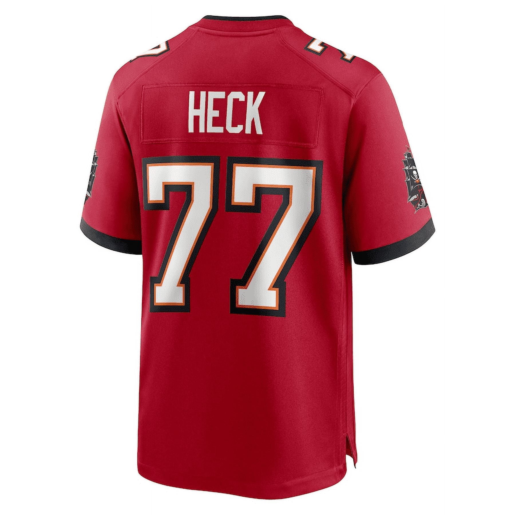 Buccaneers Men's Charlie Heck#77 Player Game Jersey Team Fans Classic ...
