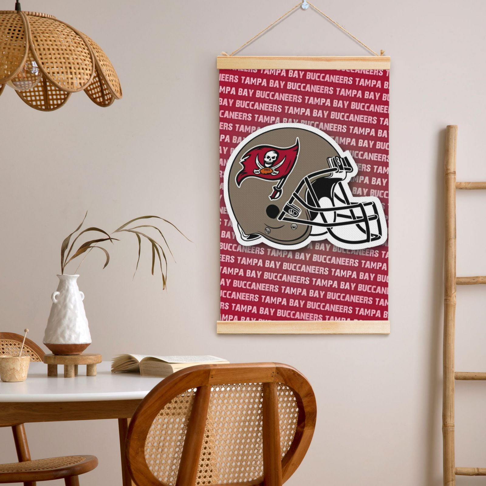 Buccaneers Wooden Shaft Hanging Poster Wooden scroll hanging painting ...