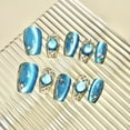 Buccellati's new handmade armor blue spar cat's eye nail art piece ...