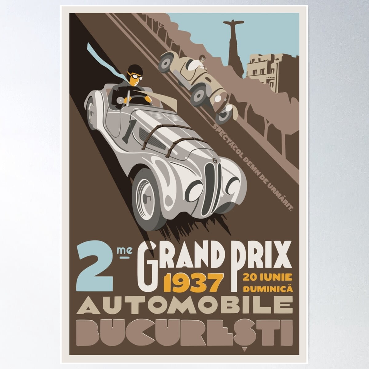Bucharest Grand Prix Poster Poster Wall Art, Modern Wall Decor, 8x12 ...