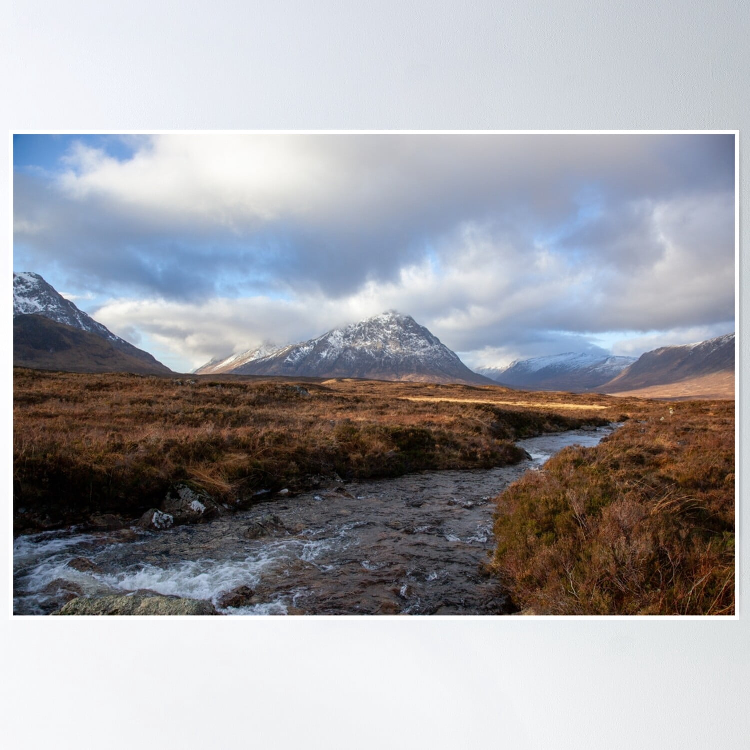 Buchauile Etive Mohr Rising Above Rannoch Moor Poster Wall Art, Modern ...