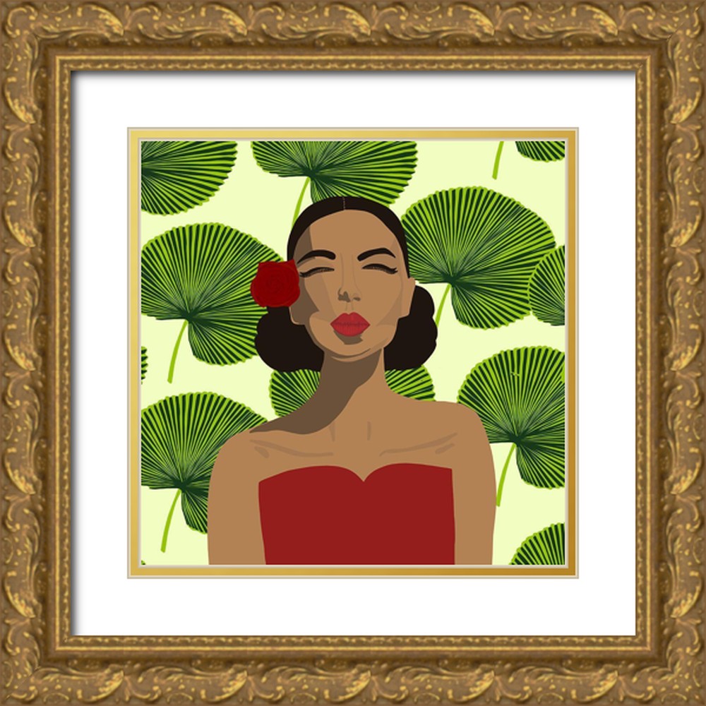 Bucheli, Jen 15x15 Gold Ornate Wood Framed with Double Matting Museum ...
