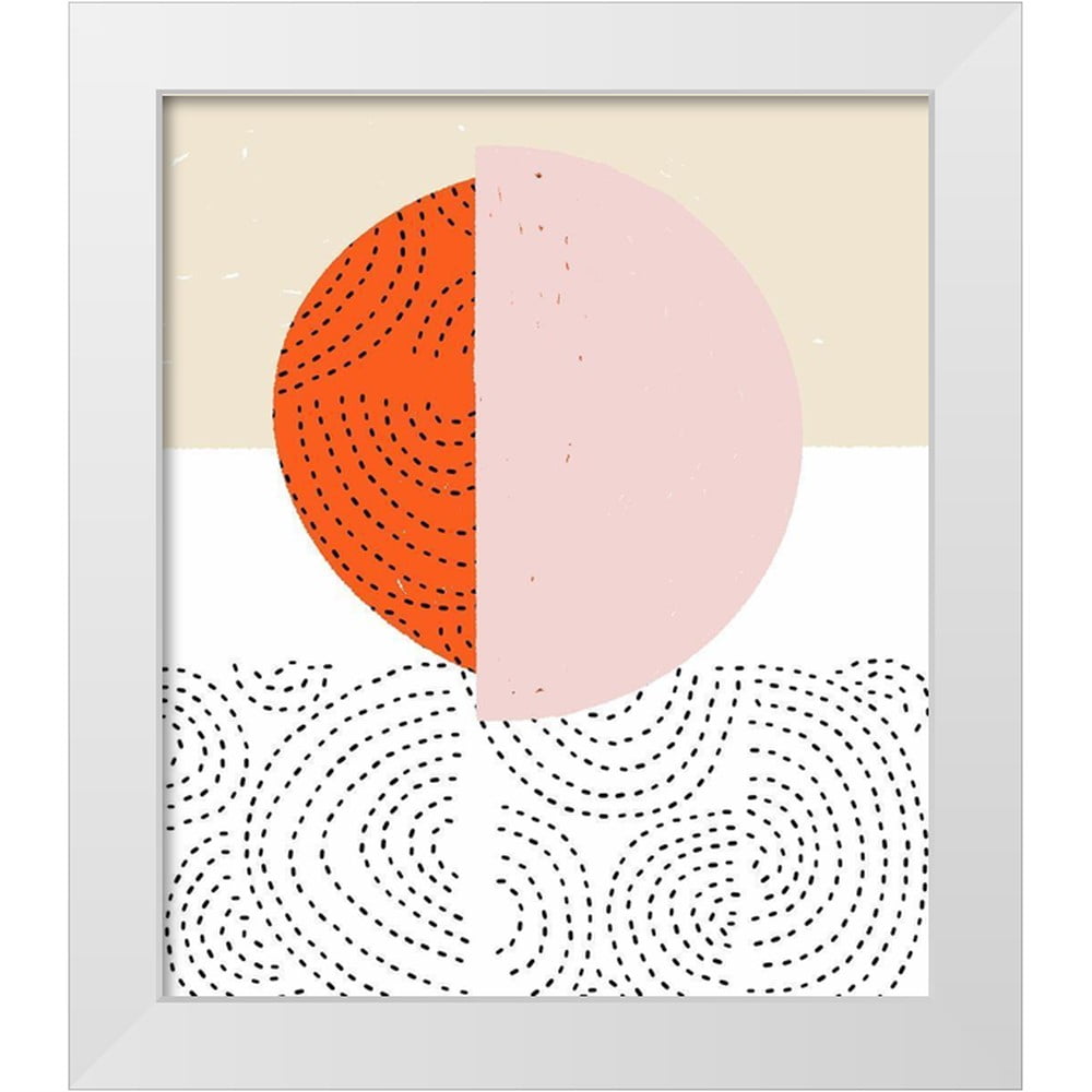 Bucheli, Jen 26x30 White Modern Wood Framed Museum Art Print Titled - Minimalist Mod Circles ...