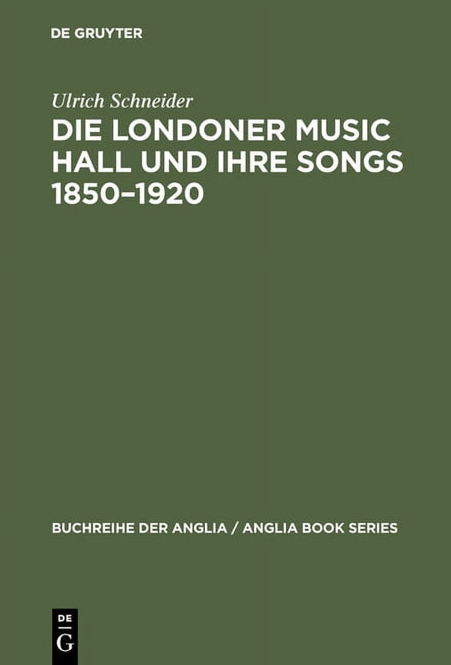 Buchreihe Der Anglia / Anglia Book Die Londoner Music Hall und ihre ...