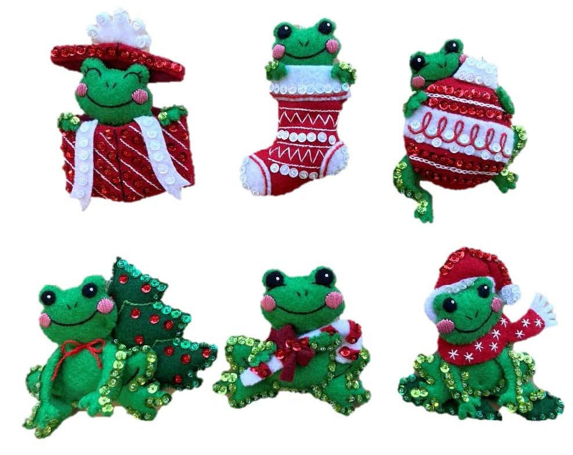 Bucilla Felt Ornaments Applique Kit Set Of 6-Hoppy Holidays - Walmart.com