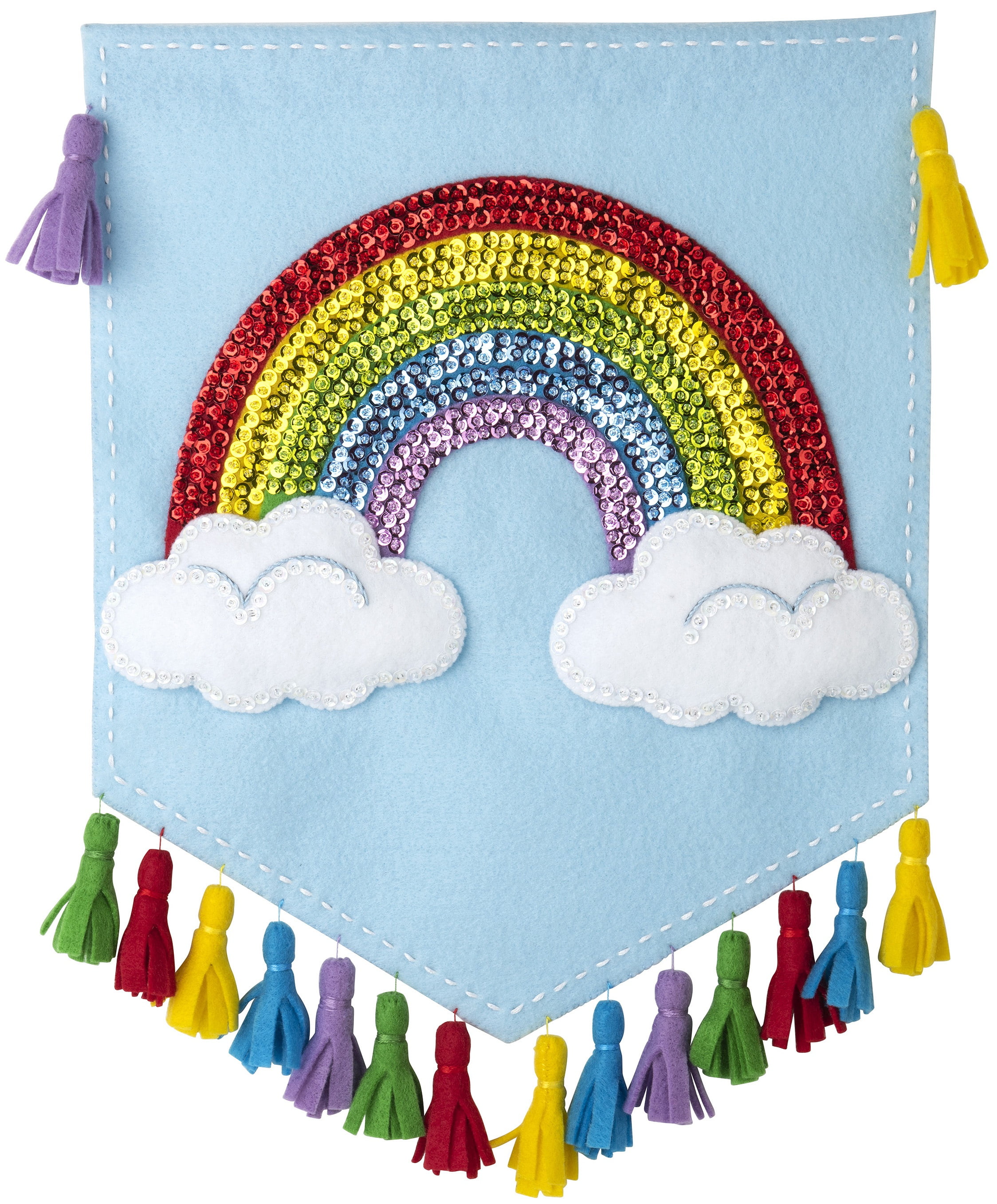 Bucilla® Rainbow Wall Hanging Felt & Sequin Kit - Walmart.com