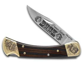 Buck 110 Premier Edition Ebony Wood Folding Hunter 1/250 Stainless ...