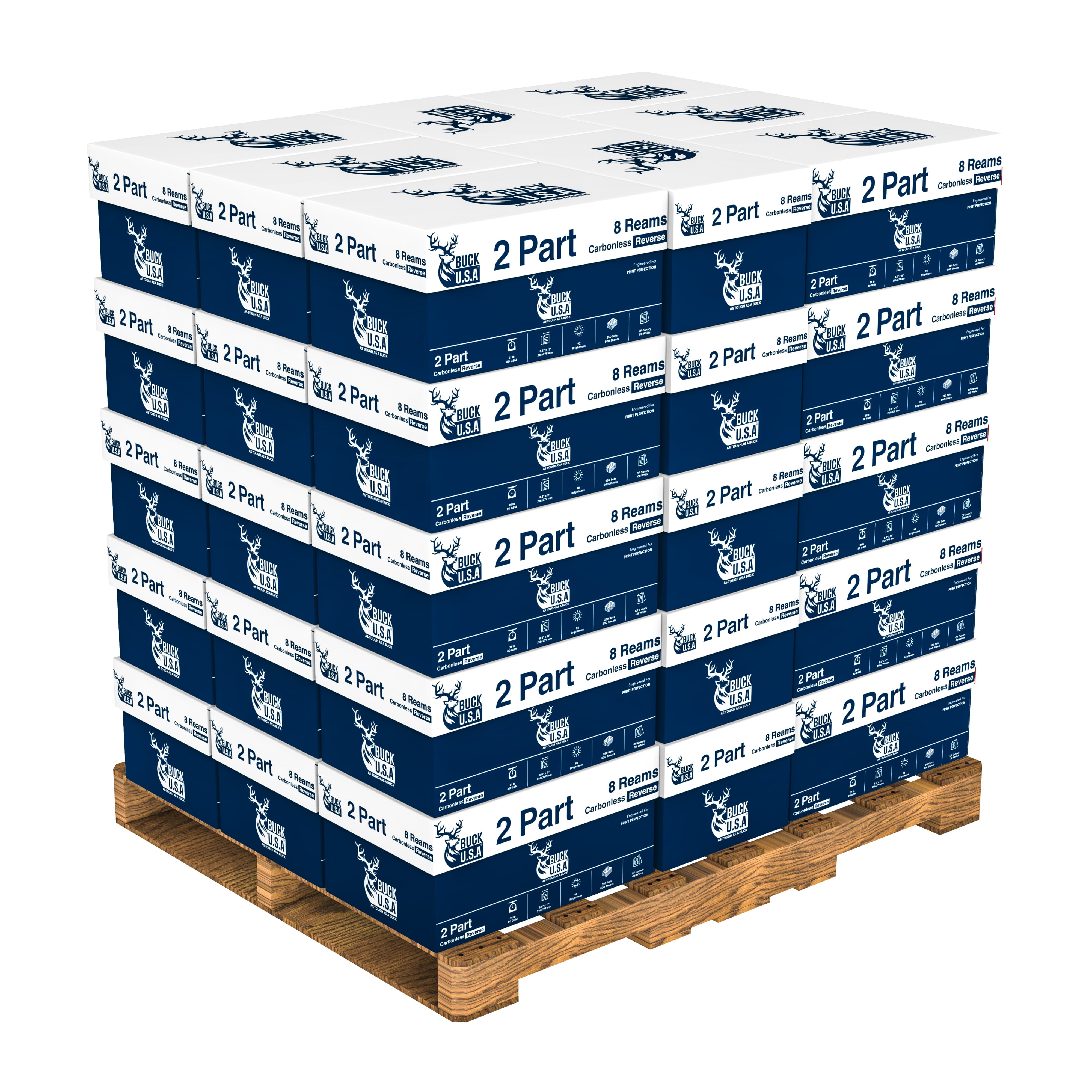 Buck 2 Part Reverse Digital Carbonless NCR Paper, 8.5" x 11" Collated ...
