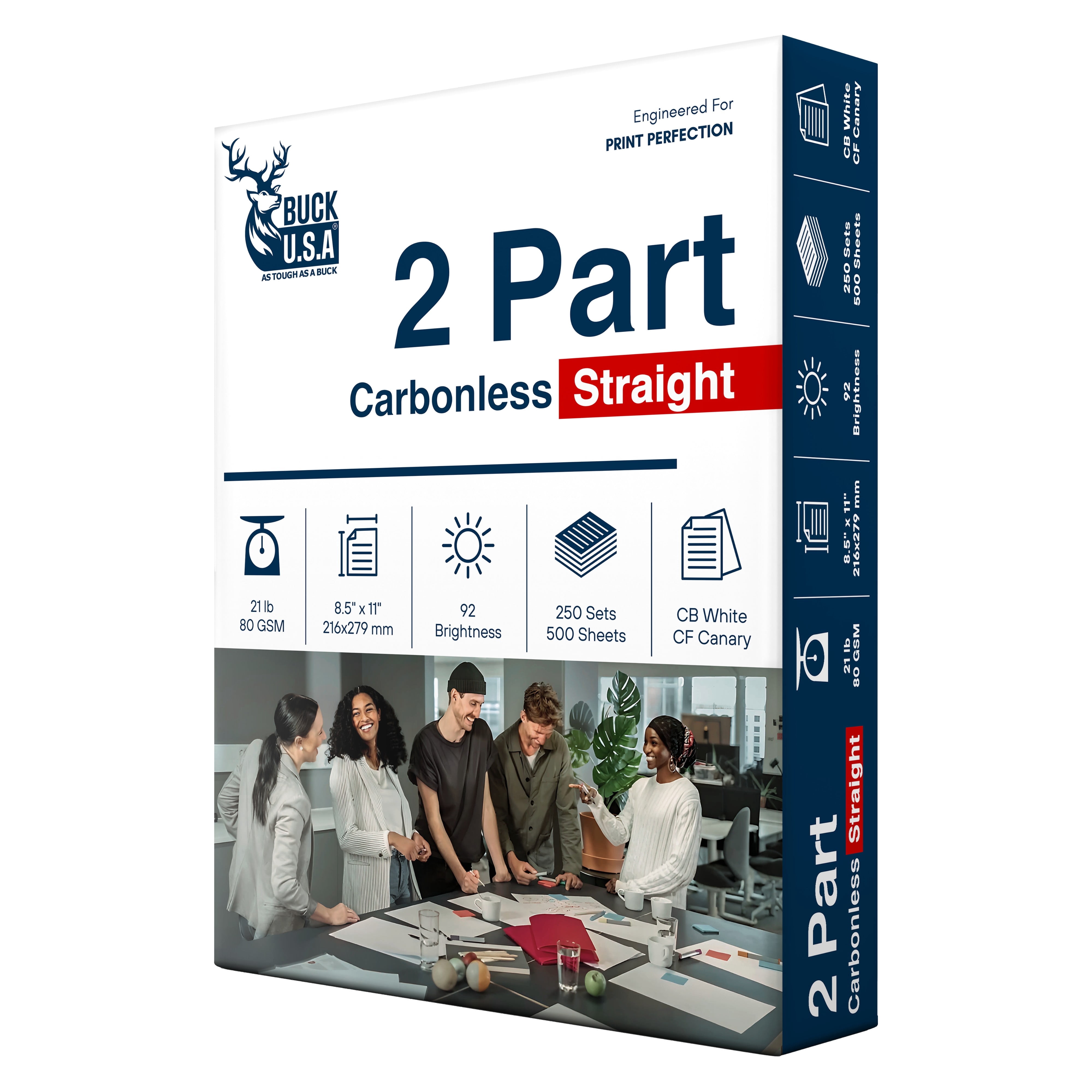2 Part Straight NCR Carbonless Paper (5914), 8.5" x 11" Collated Paper ...