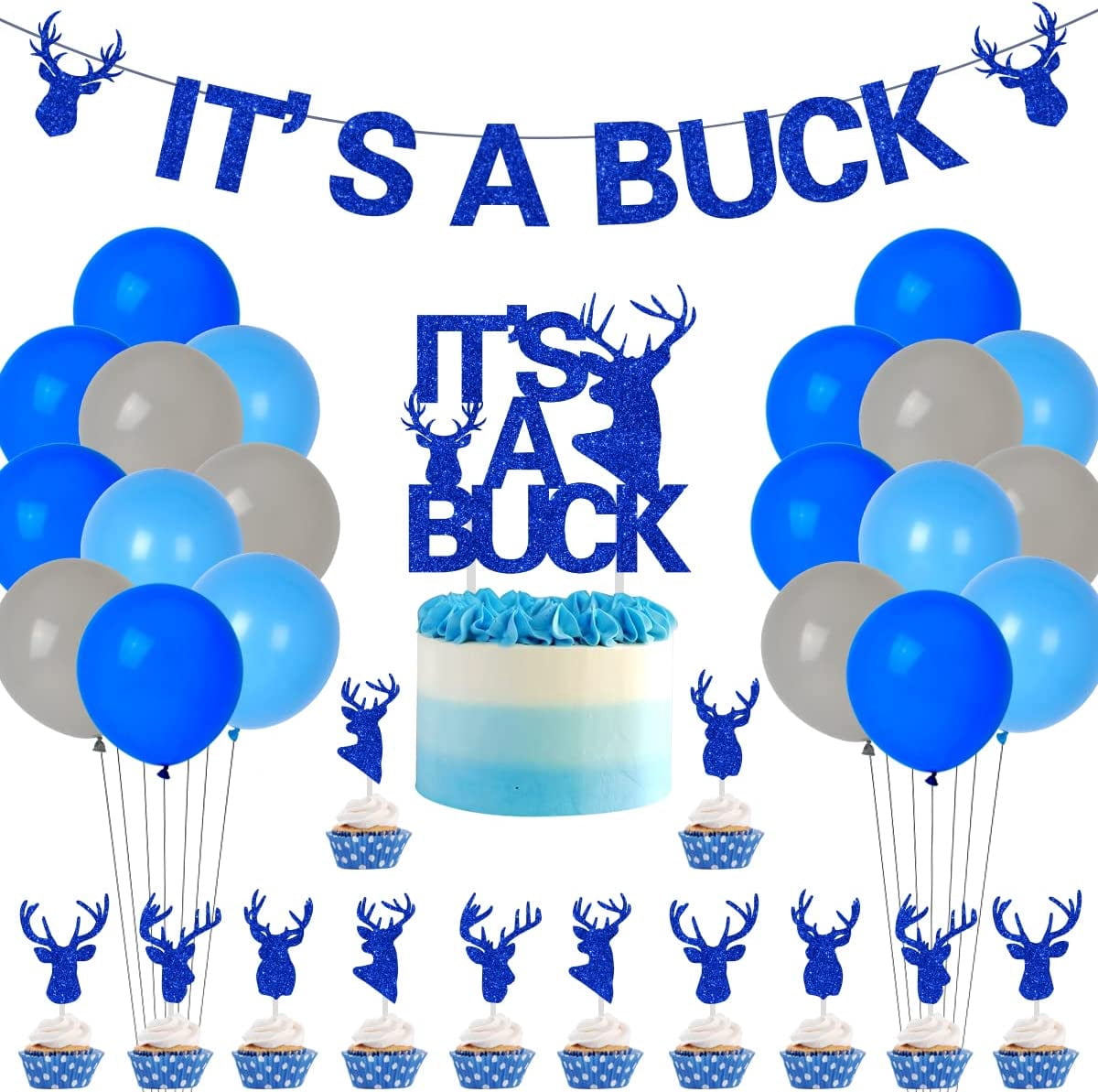 Buck Baby Shower Decorations for Boy, Deer Baby Shower Decorations ...
