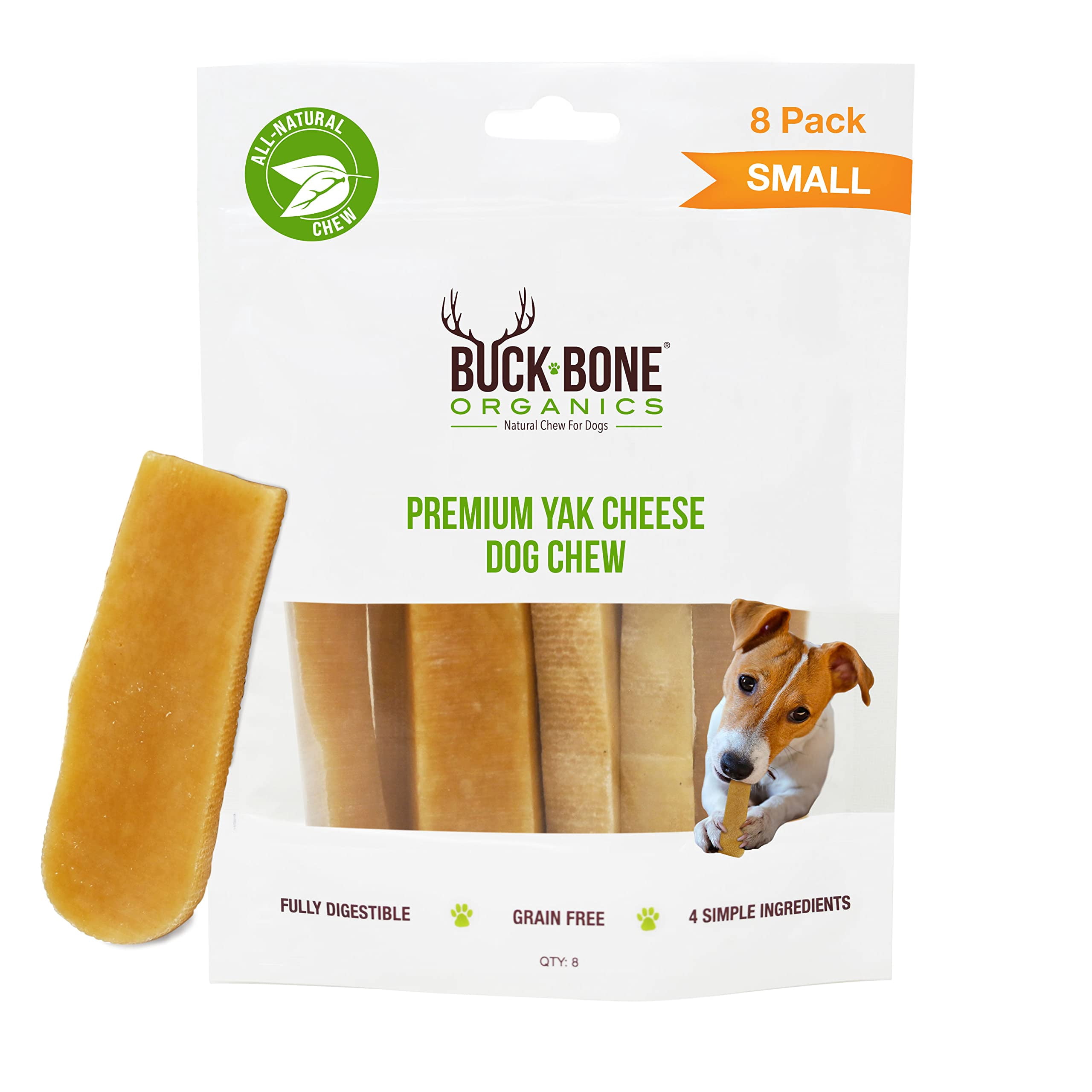 Buck Bone Organics Yak TMA2 Cheese Chews for Dogs, All Natural ...