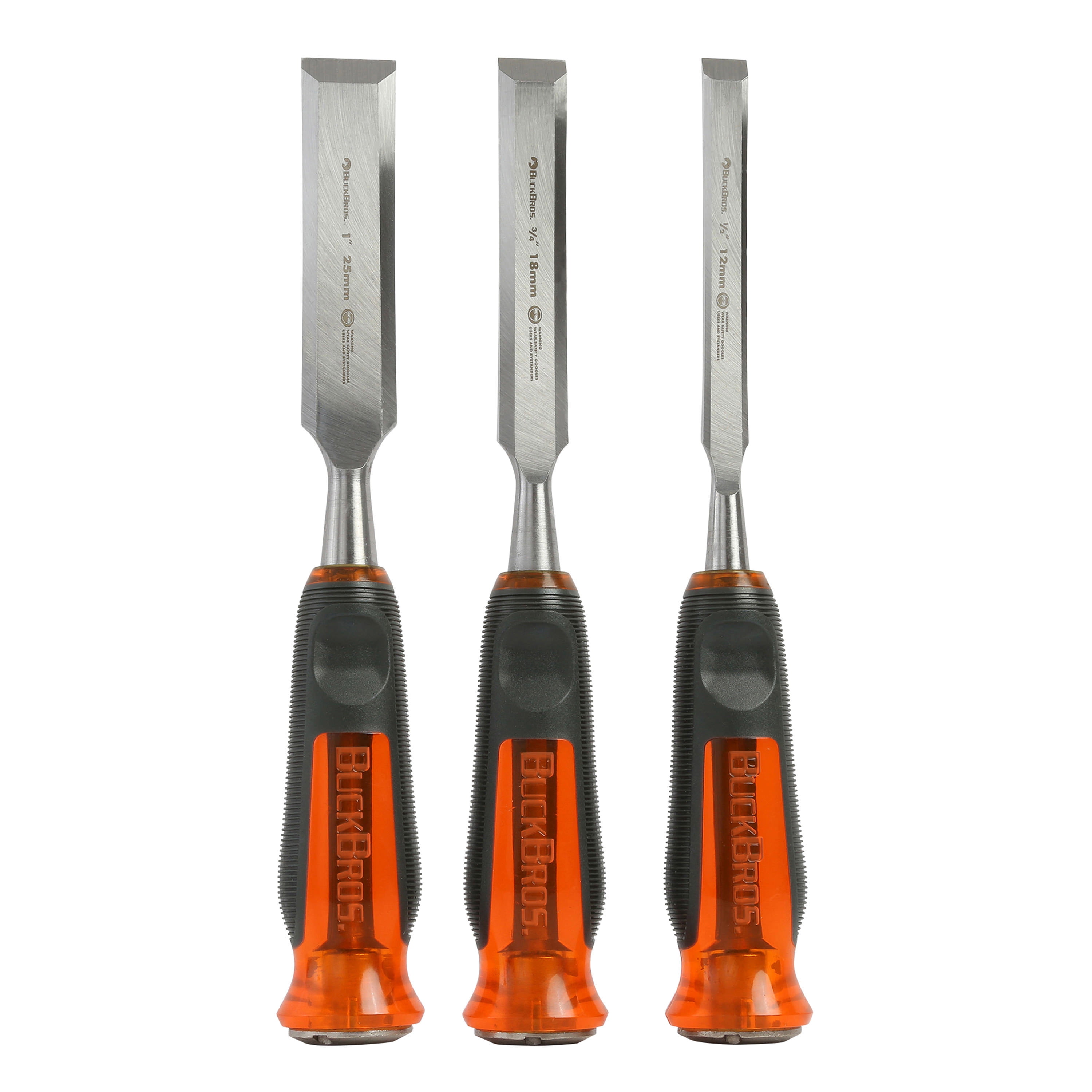 Buck Bros. 74830 3 Piece Pro Full Tang Wood Chisel Set - Walmart.com