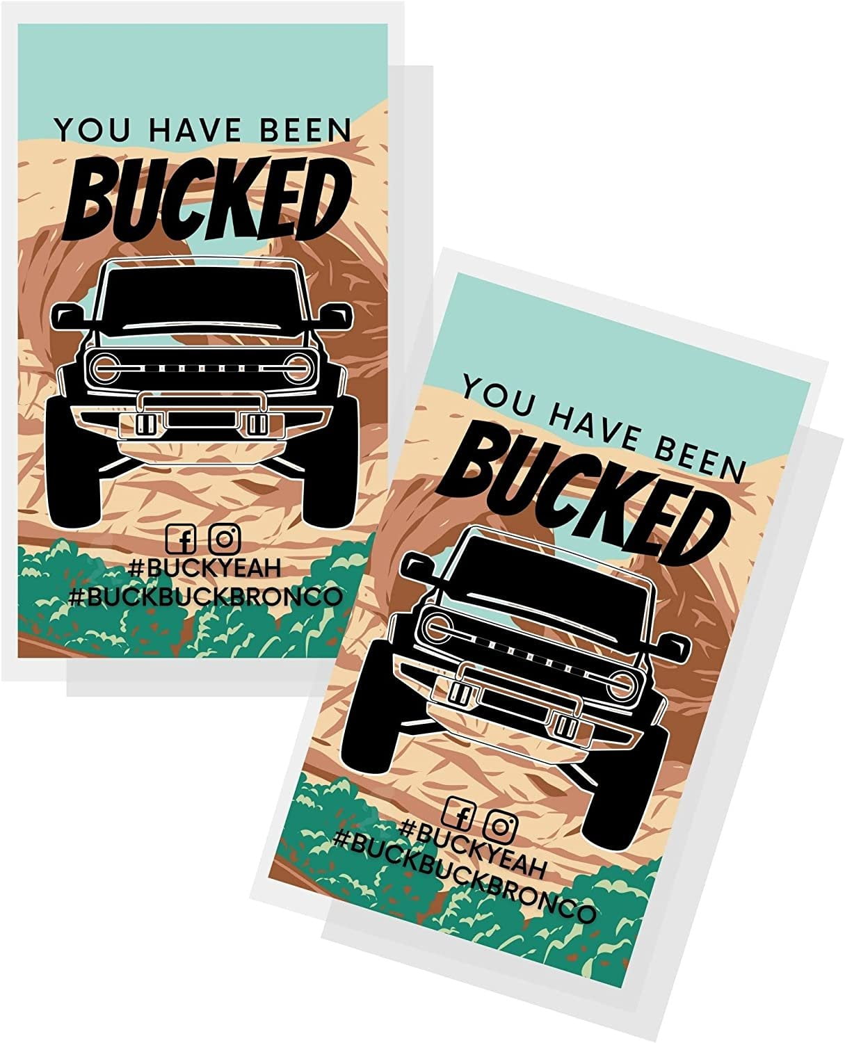Buck Buck Bronco Youve Been Bucked Tags Cards 50 pack 2x3.5 Double ...
