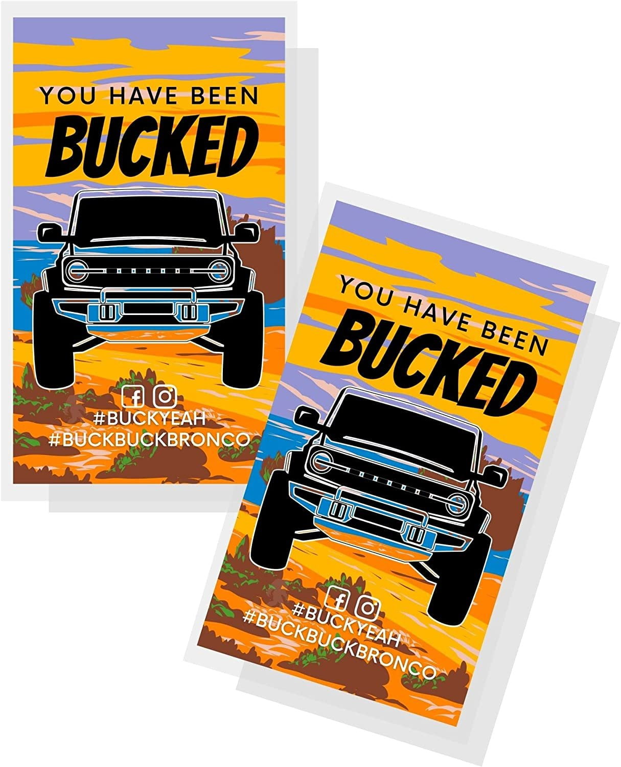 Buck Buck Bronco Youve Been Bucked Tags Cards 50 pack 2x3.5 Utah Idaho ...