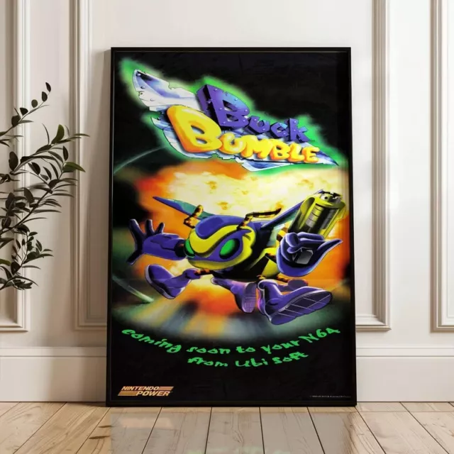 Buck Bumble Vintage Nintendo Power Poster Sci-Fi Arcade Printable Wall ...